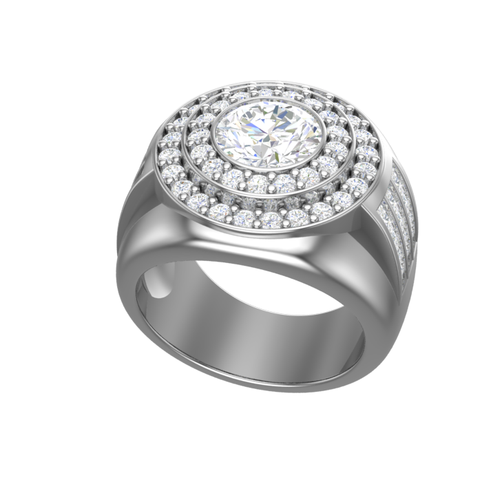 Cubic Zirconia Men's Wedding Band - Customer Designed Style 3449 ...