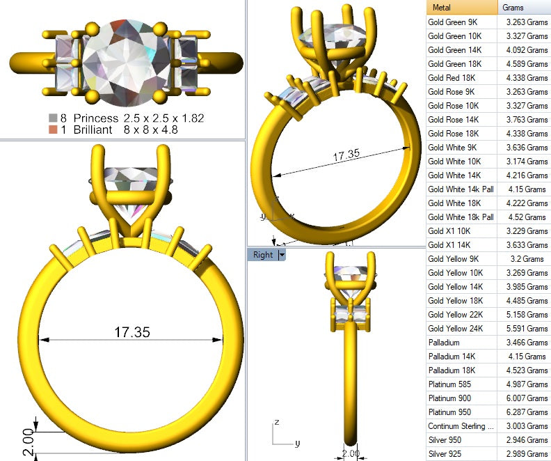 Cubic Zirconia Engagement Ring- Customer Designed Style 7630 – Cubic ...