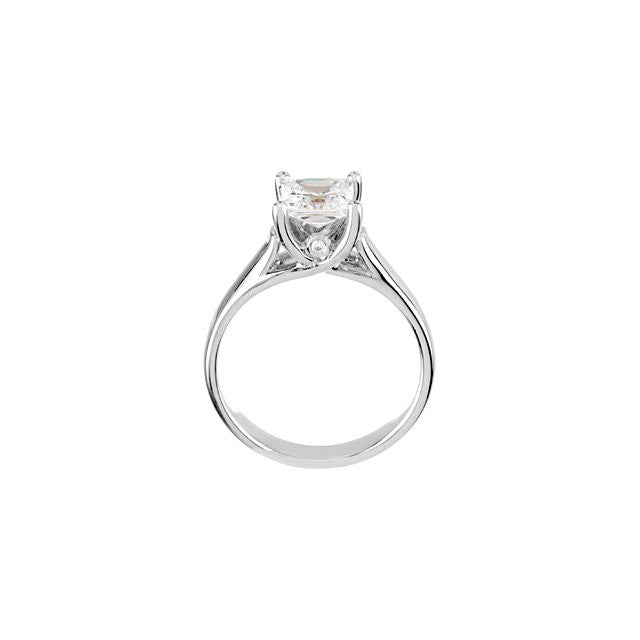 CZ Engagement Ring 0.25-1.25 CT Princess Cut 2 Peekaboo – Cubic Zirconia CZ