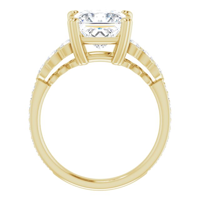Princess/Square Cut 7-stone CZ Ring Style Enhanced by Bezel & Shared ...